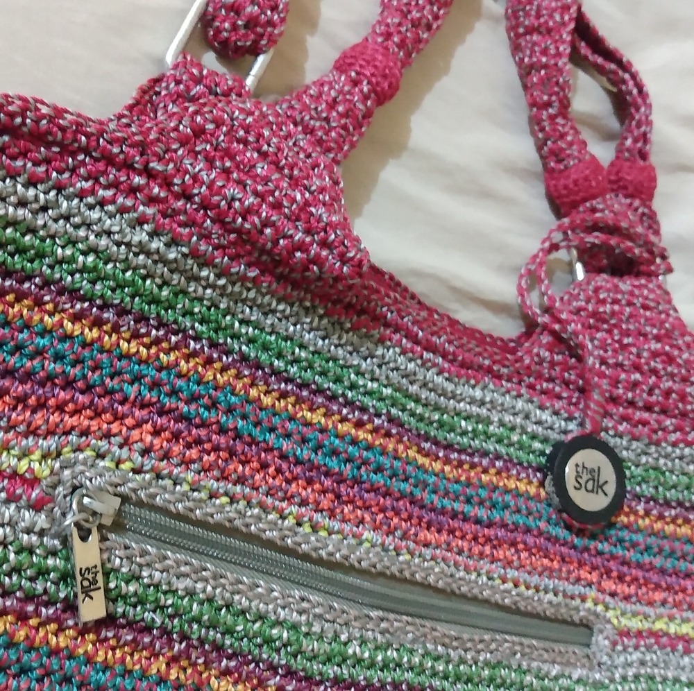 The Sak Multi Color Crochet Boho Large Shoulder Handb… - Gem
